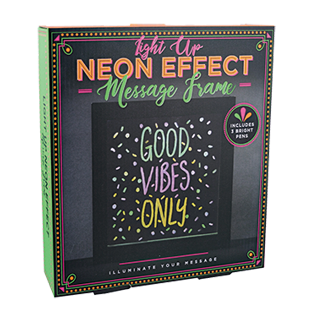 Light Up Neon Effect Message Frame – Soca Girl