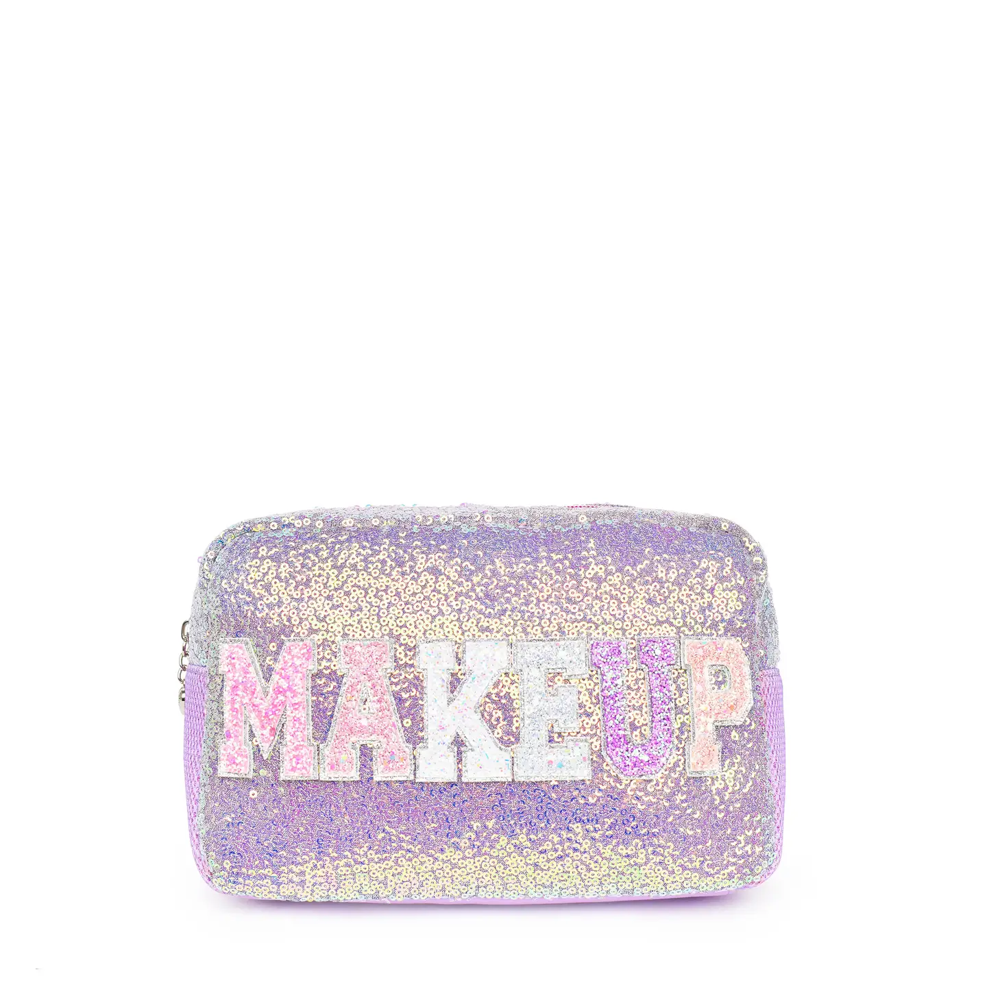 'Makeup' Glittered Sequin Lavender Pouch – Soca Girl